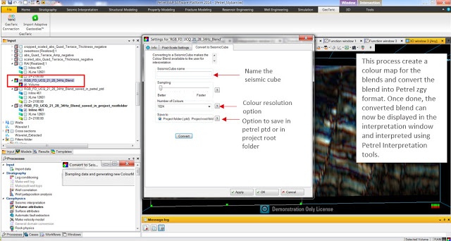 Exporting RGB Blend from Geoteric to Petrel®